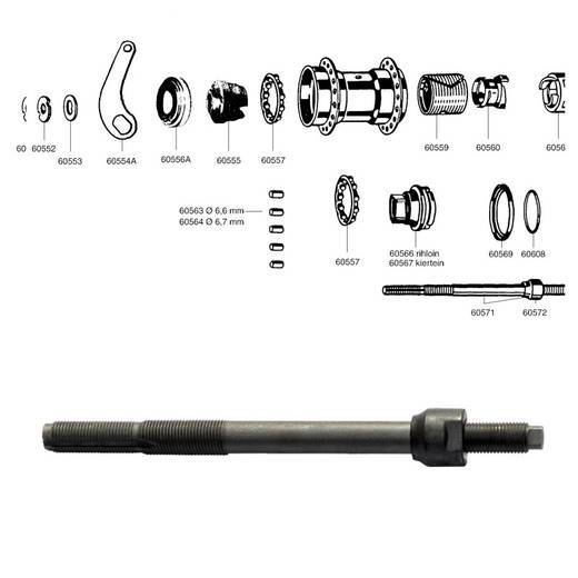 Favorit 1-v, akseli kartiolla - Mototrade.fi verkkokauppa